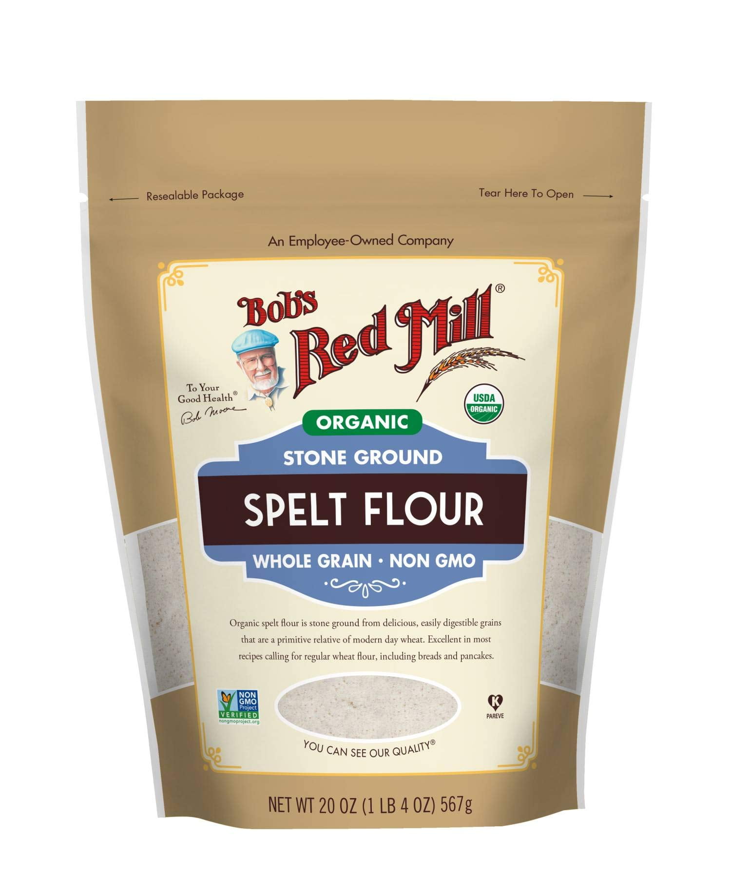 Bobs Red Mill Organic Spelt Flour, 20 Oz Packaging May Vary - Walmart.com