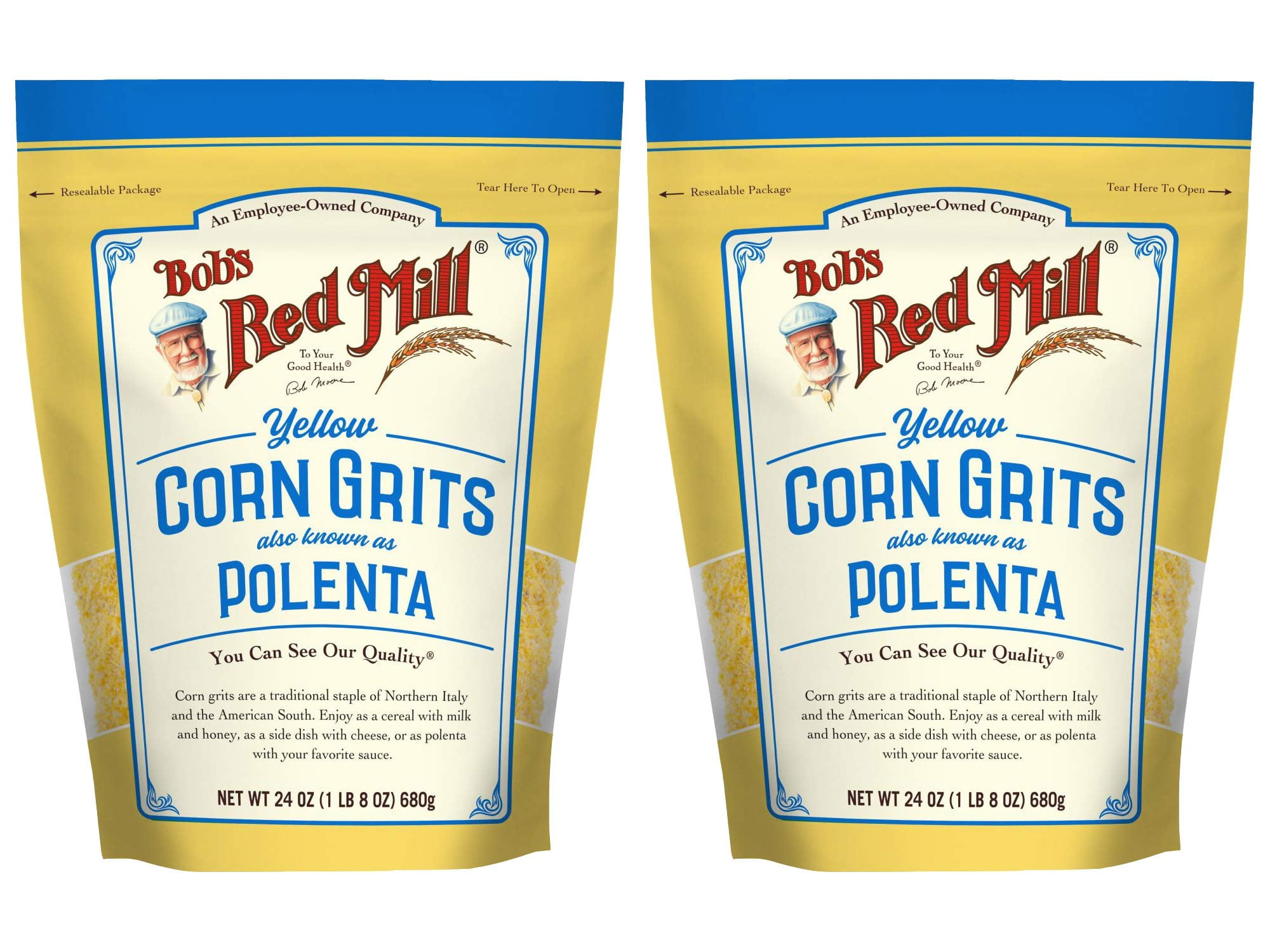 Bob's Red Mill Polenta Grits, Golden Corn Grit, 24 Ounce (Pack of 2 ...