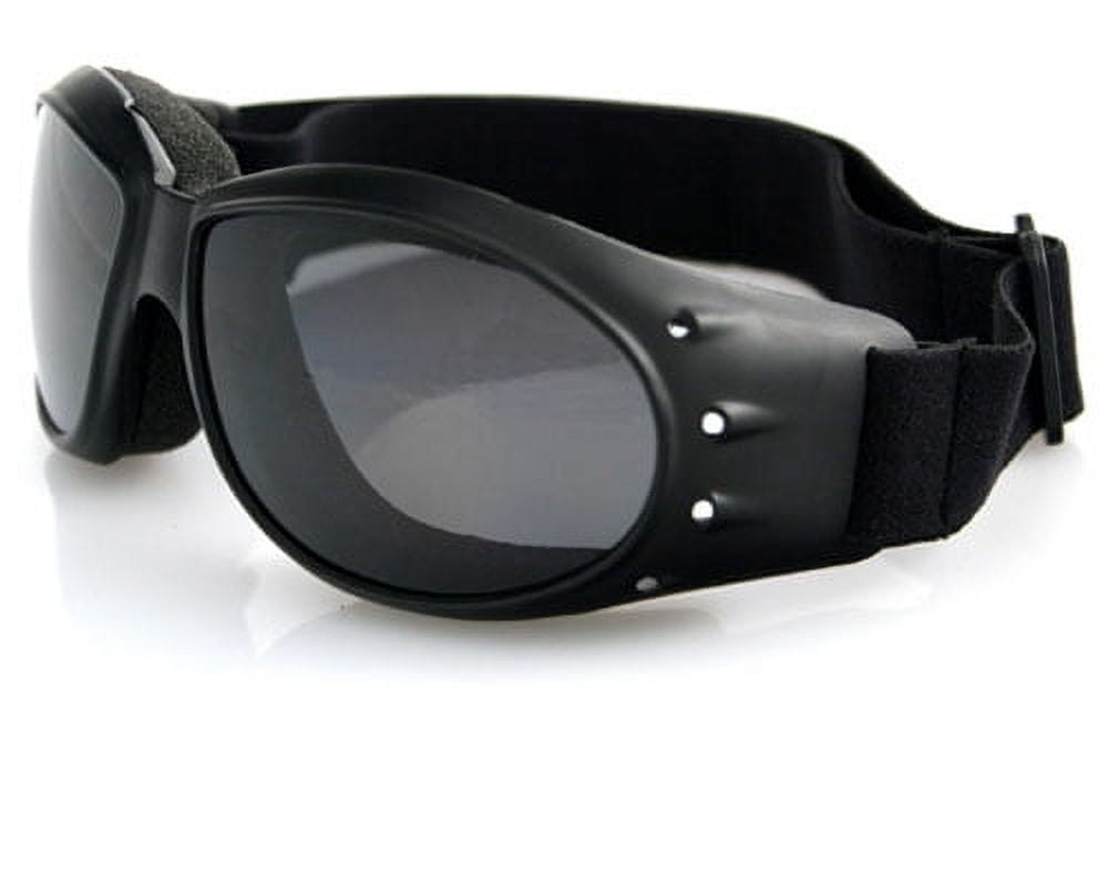 Bobster Cruiser Goggle-Style Motorcycle Sunglasses w/Smoke Reflective ...