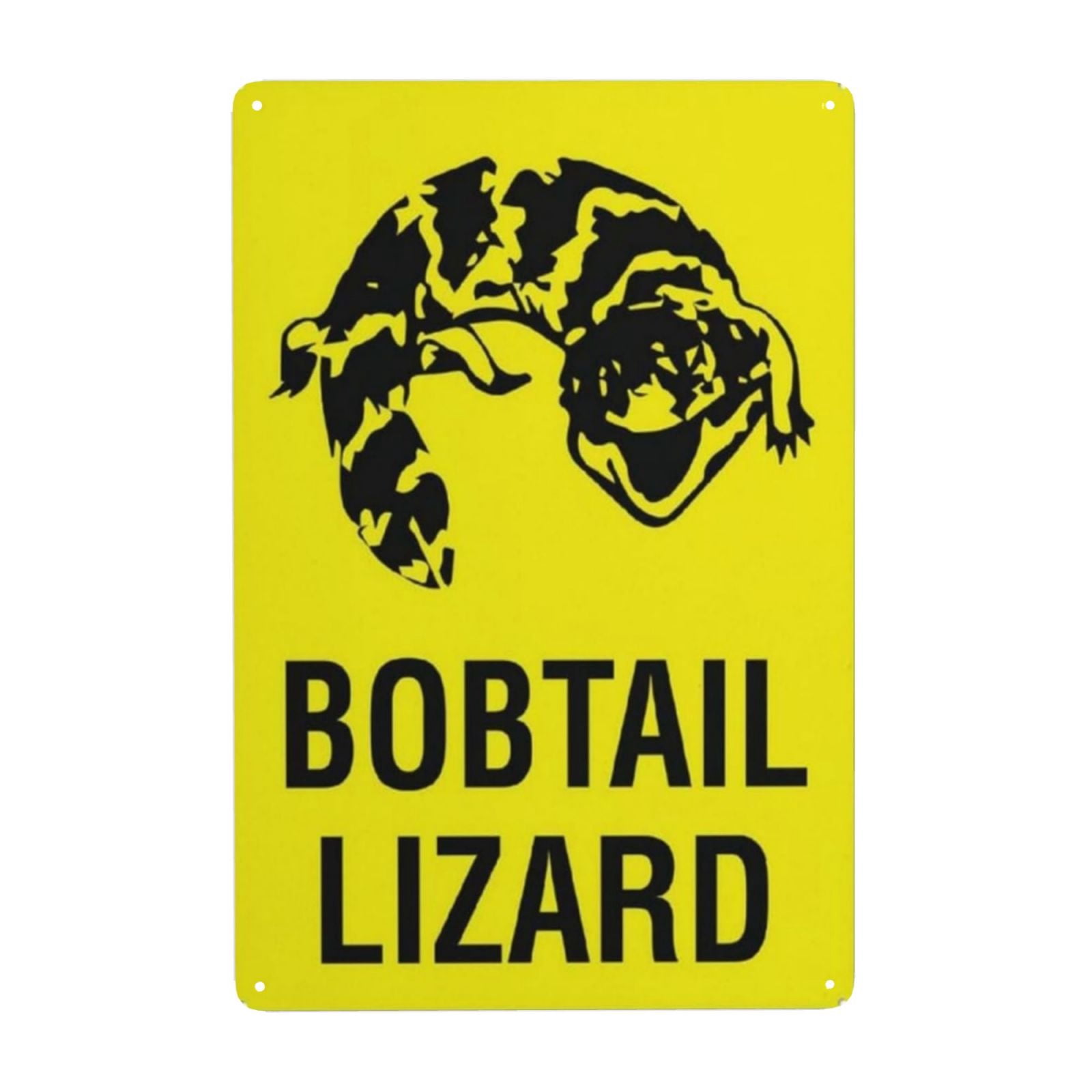 Bobtail Lizard Bright Yellow Sign Metal Tin Sign Wall Decor Vintage ...