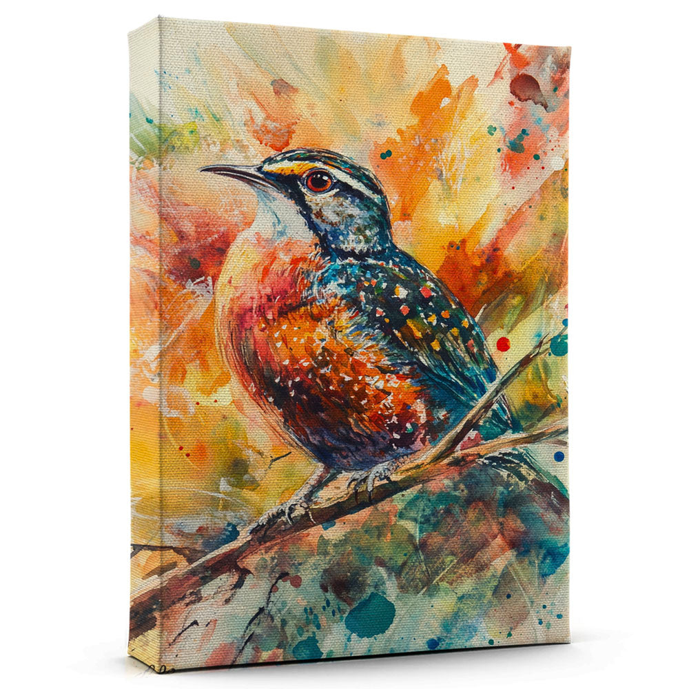 Bobwhite Quail Canvas, Colorful Bobwhite Quail Picture Canvas Wall ...