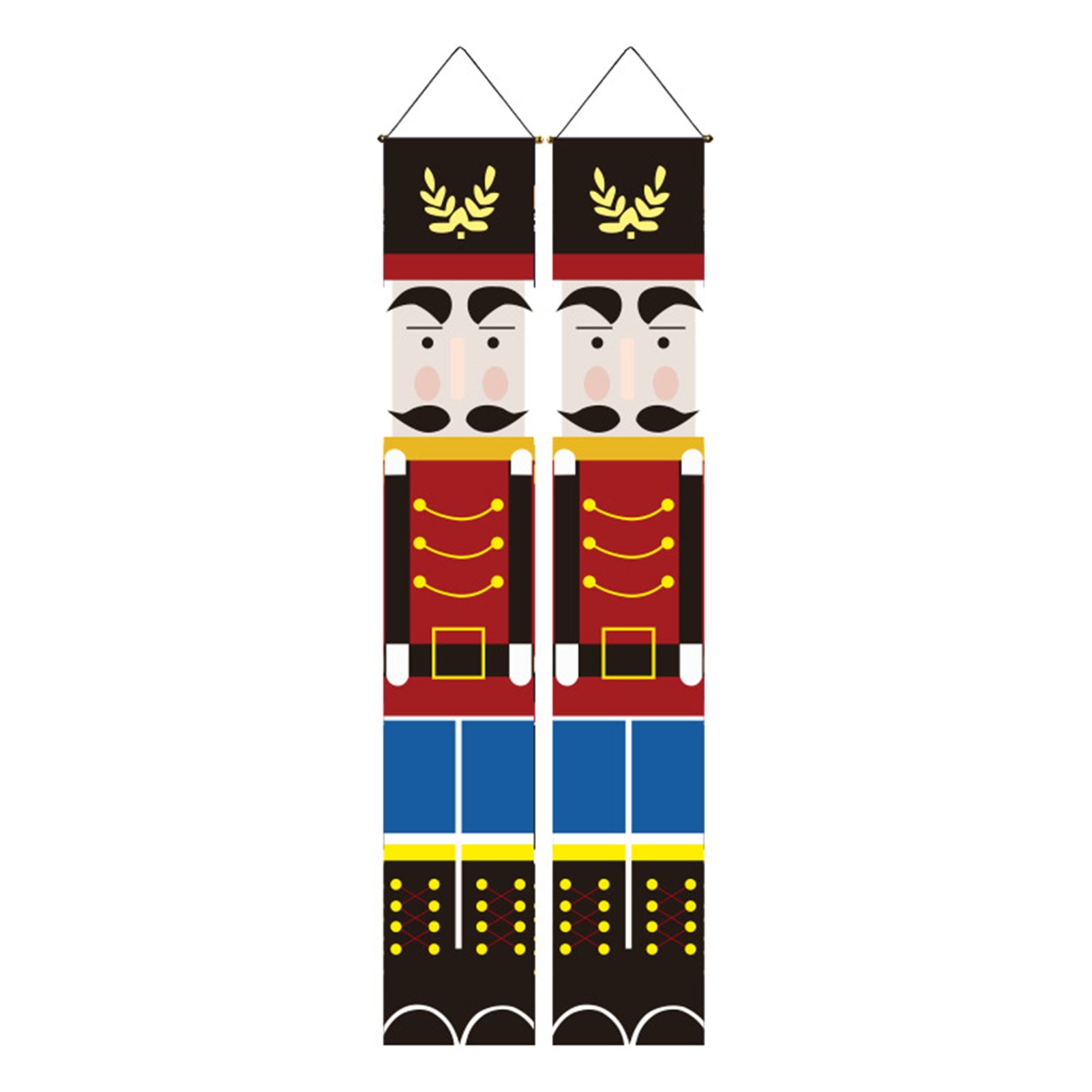 Boc 1 Pair Walnut Soldier Christmas Porch Sign Door Hanging Merry ...