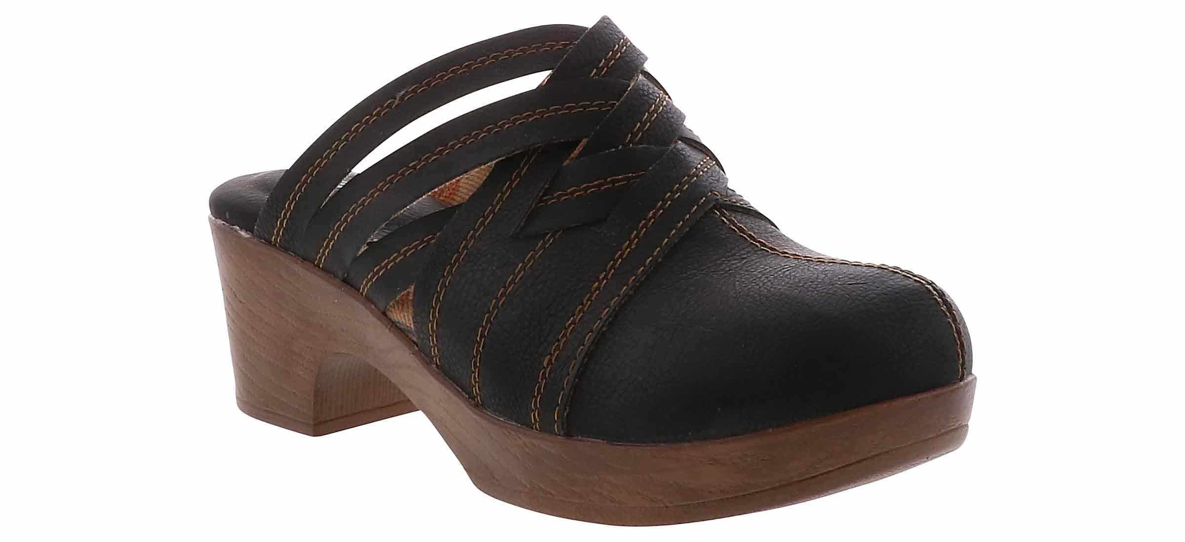 Boc B.O.C Johana Casual Clog Shoe Black - Walmart.com