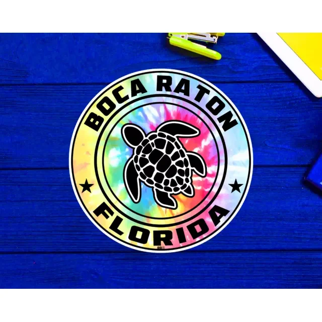 Boca Raton Florida Beach Sticker Decal Sticker Phone Decal Water Bottle ...