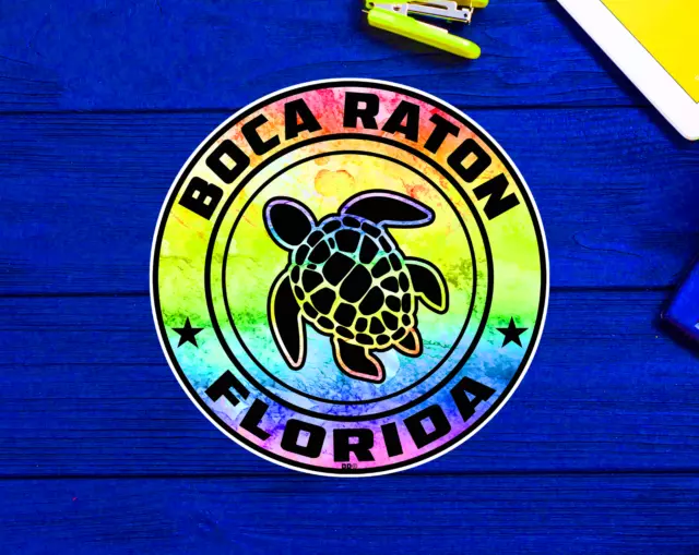 Boca Raton Florida Beach Sticker Decal Sticker Phone Decal Water Bottle ...