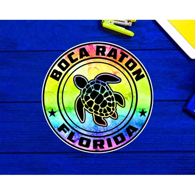 Boca Raton Florida Beach Sticker Decal Sticker Phone Decal Water Bottle ...