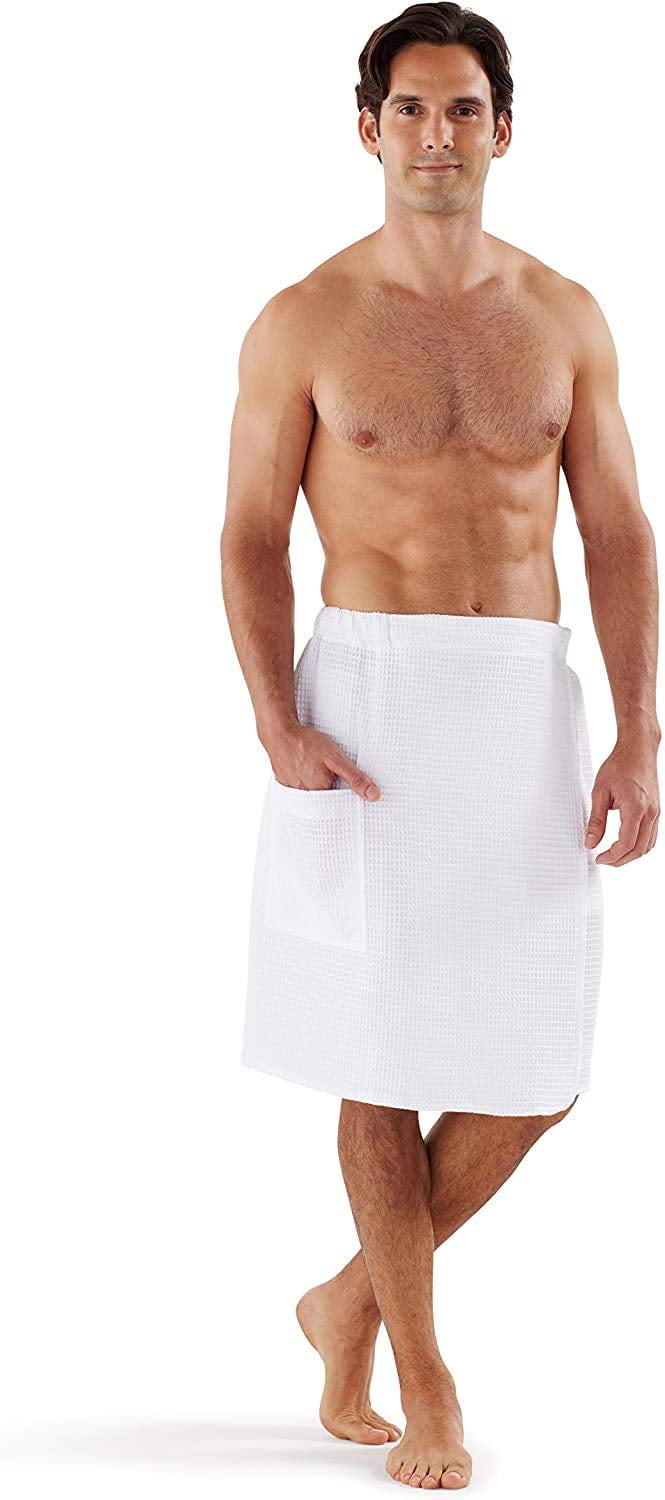 Boca Waffle Shower Wrap, Lightweight Mens Sauna Towel Wrap for Home ...
