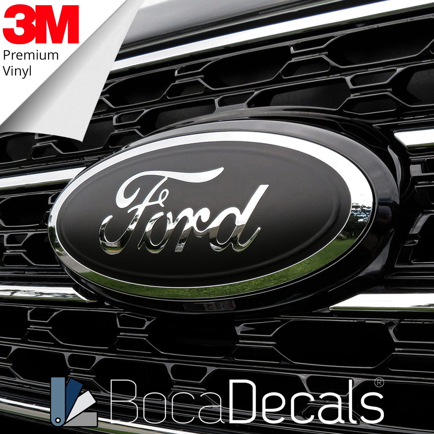 BocaDecals 2015-2023 Ford F150 Emblem Overlay Insert Decals (Set of 2 ...