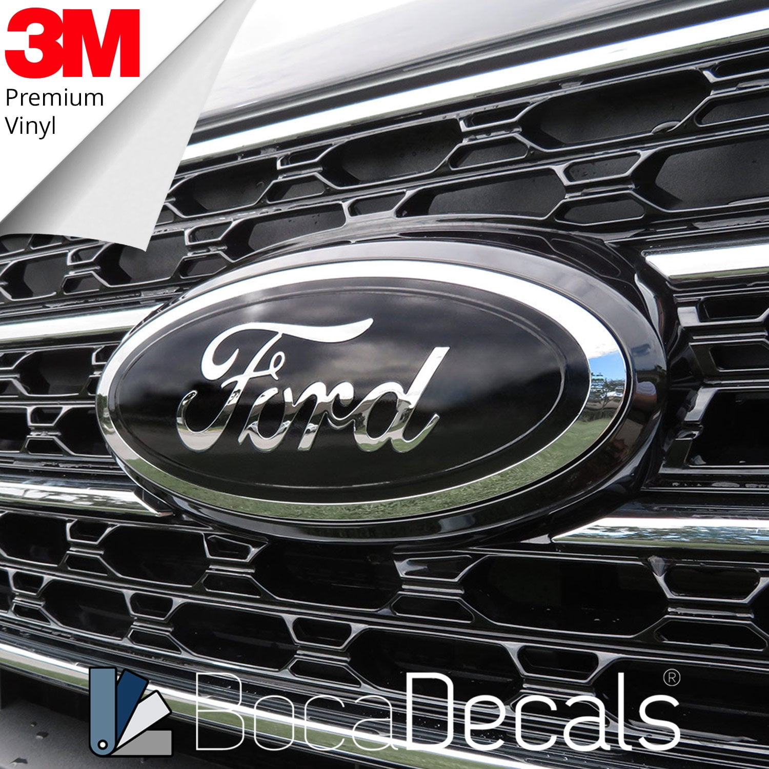 BocaDecals 2022-2025 Ford Bronco Logo Emblem Insert Decal Overlay (Set ...