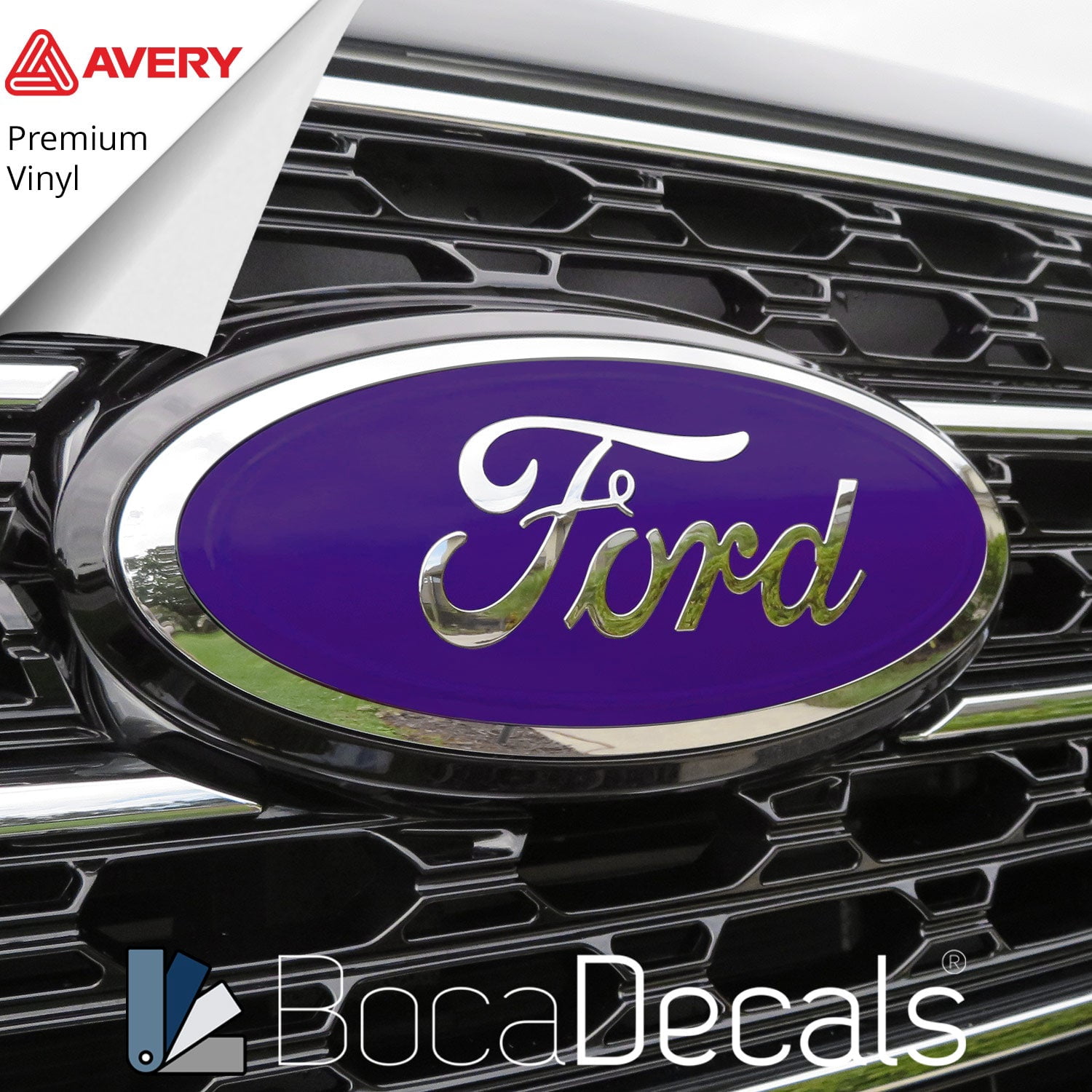 BocaDecals Emblem Overlay Decal Insert For 2019-2023 Ford Edge (Set of ...