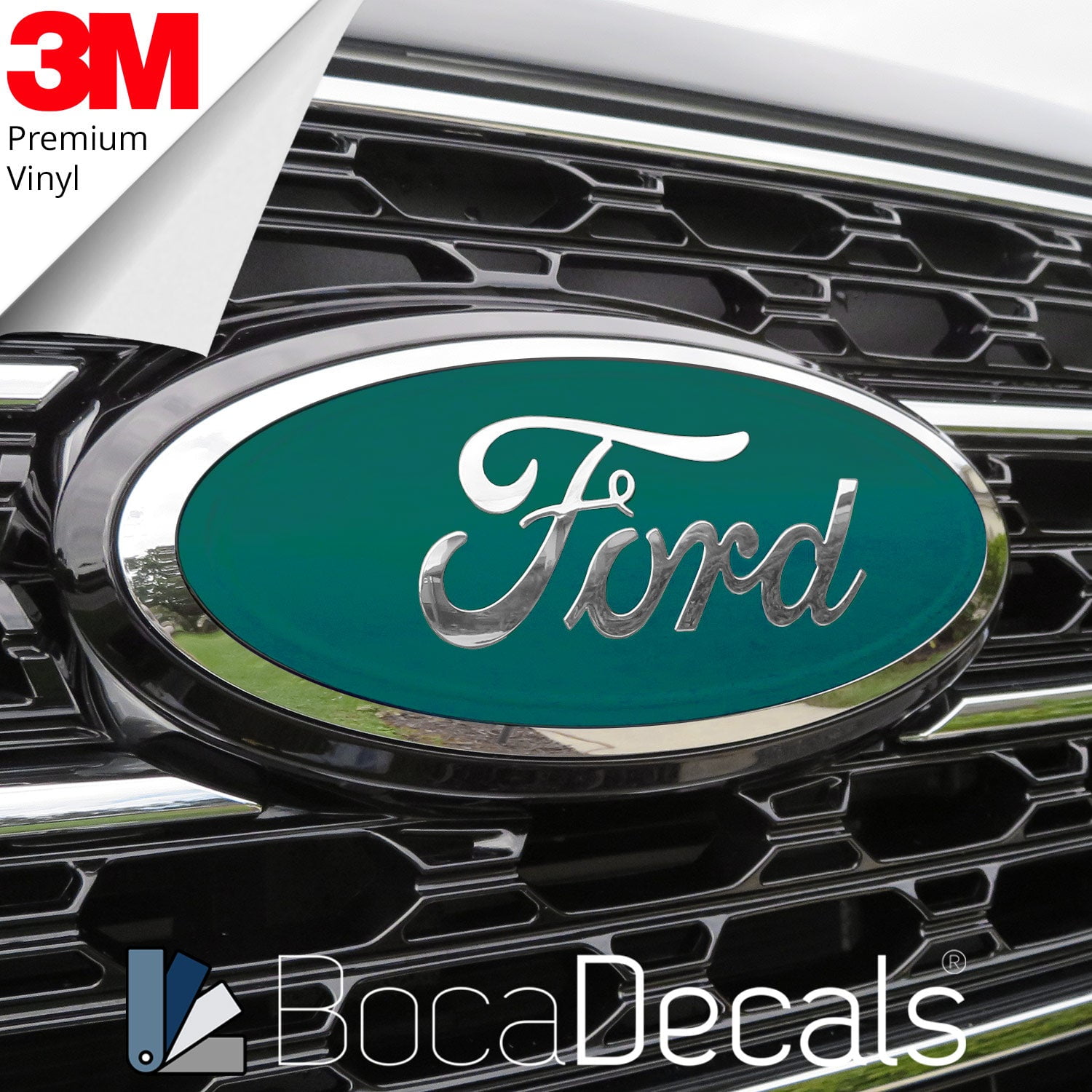 BocaDecals Emblem Overlay Decal Insert For 2019-2023 Ford Edge (Set of ...