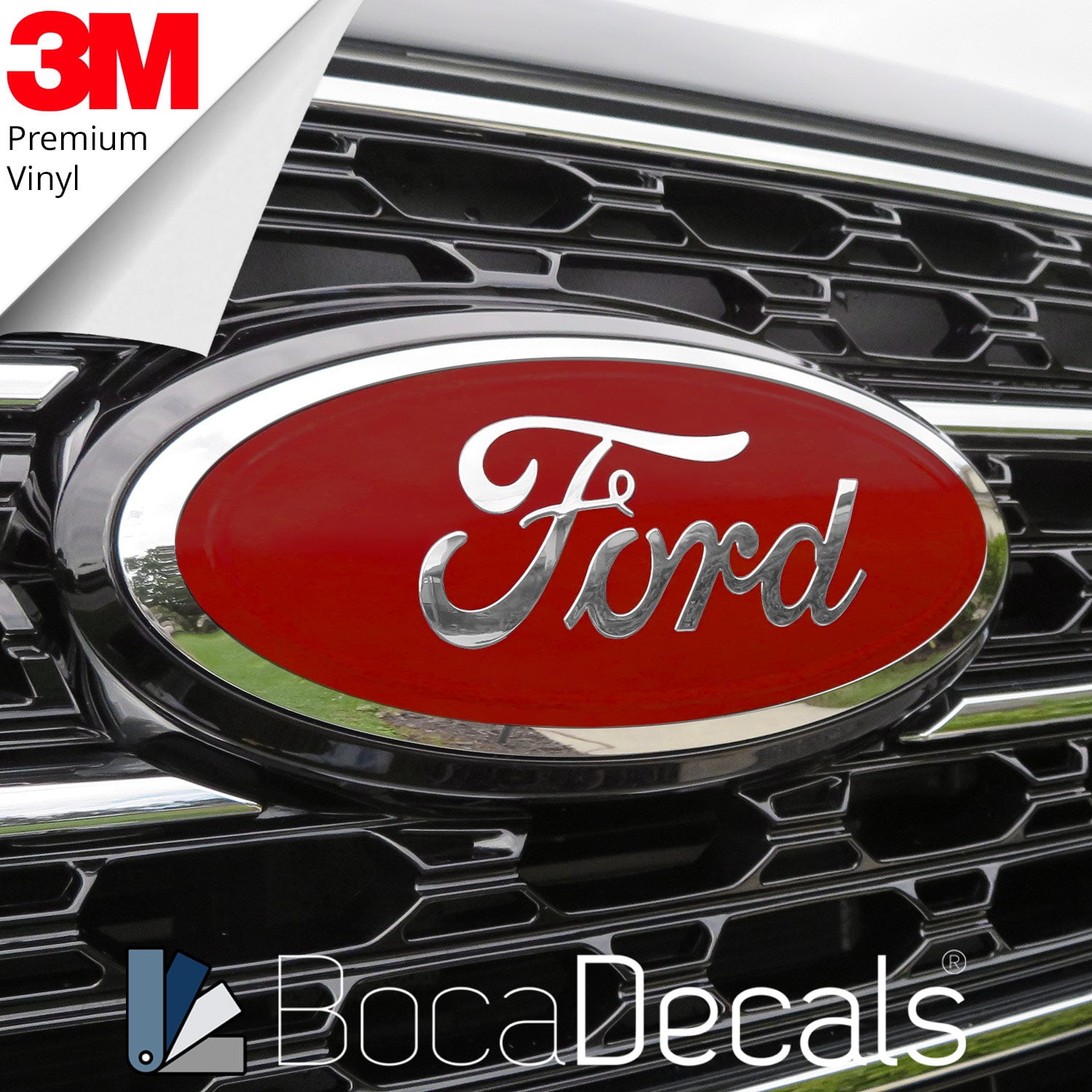 BocaDecals Emblem Overlay Insert Decals For 2013-2020 Ford Fusion (Set ...