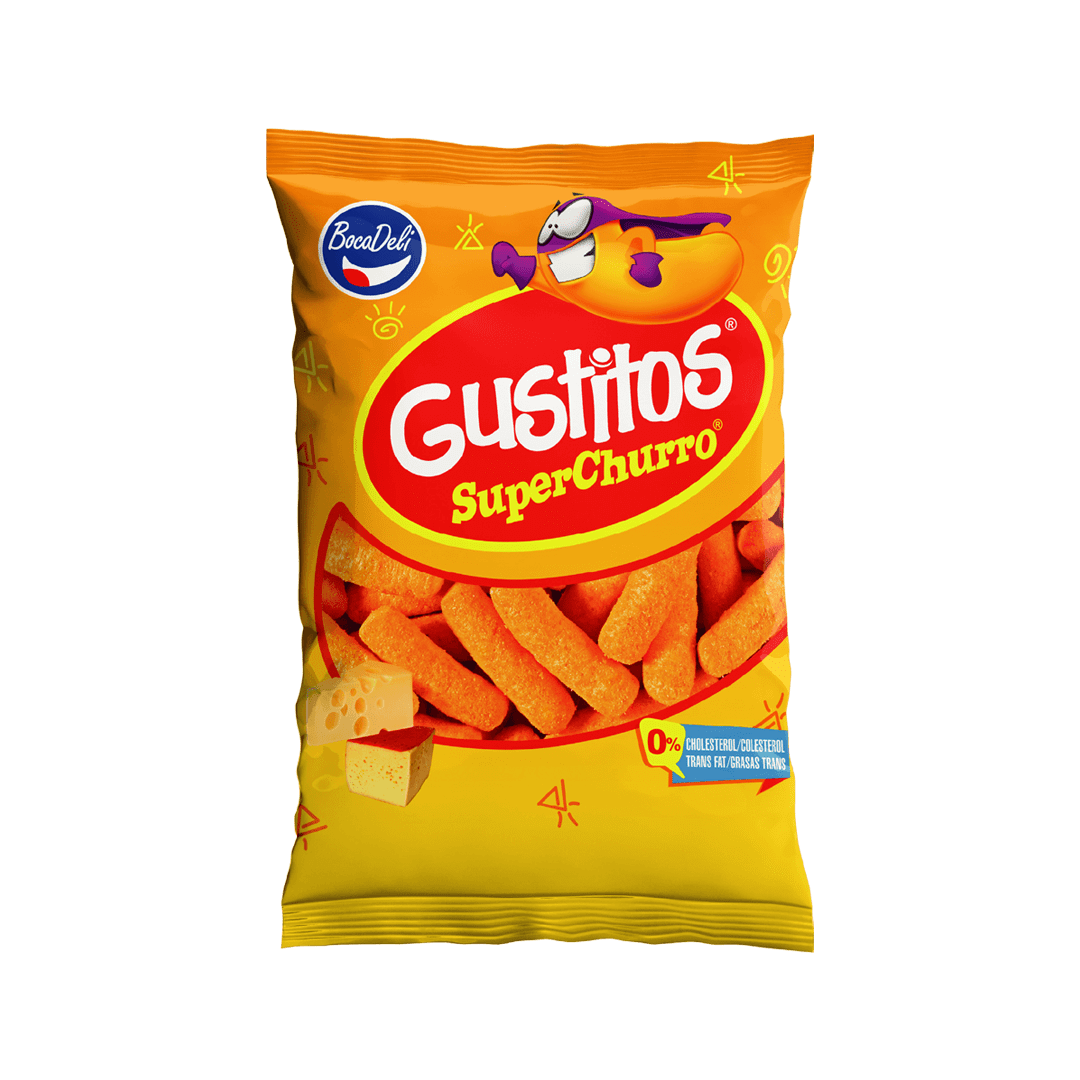 Bocadeli Gustitos SuperChurro, Cheese Flavored Corn Puffs, 2.5 oz (1 ...
