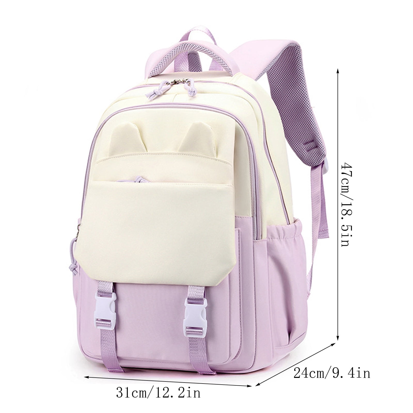 Bocaii 18.5 Inch Purple Backpack for Teens, Large Capacity School Bag ...