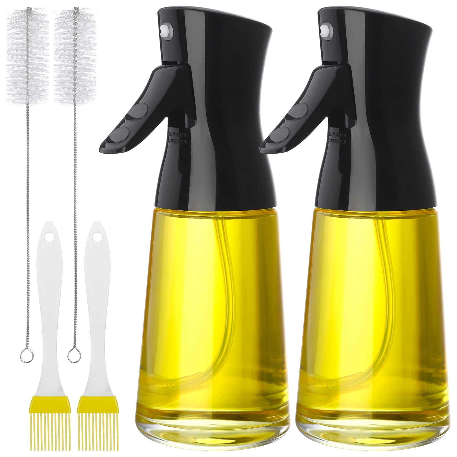 Bocaoying 2 Pcs Oil Sprayer for Cooking, 180ml Glass Olive Oil Sprayer ...