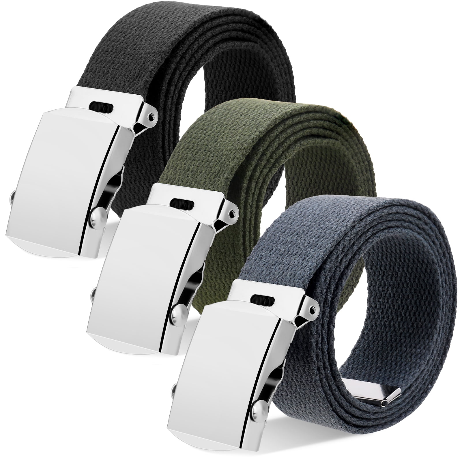 Bocaoying 3 Pack Belts for Men, Work Belts for Men, Men's Ratchet Web ...