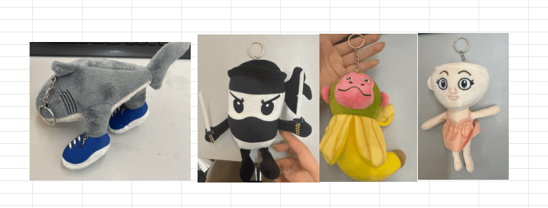 Bocaoying 4 Pcs Italian Brainrot Plush Keychains, 7 Inch Italian Brain ...