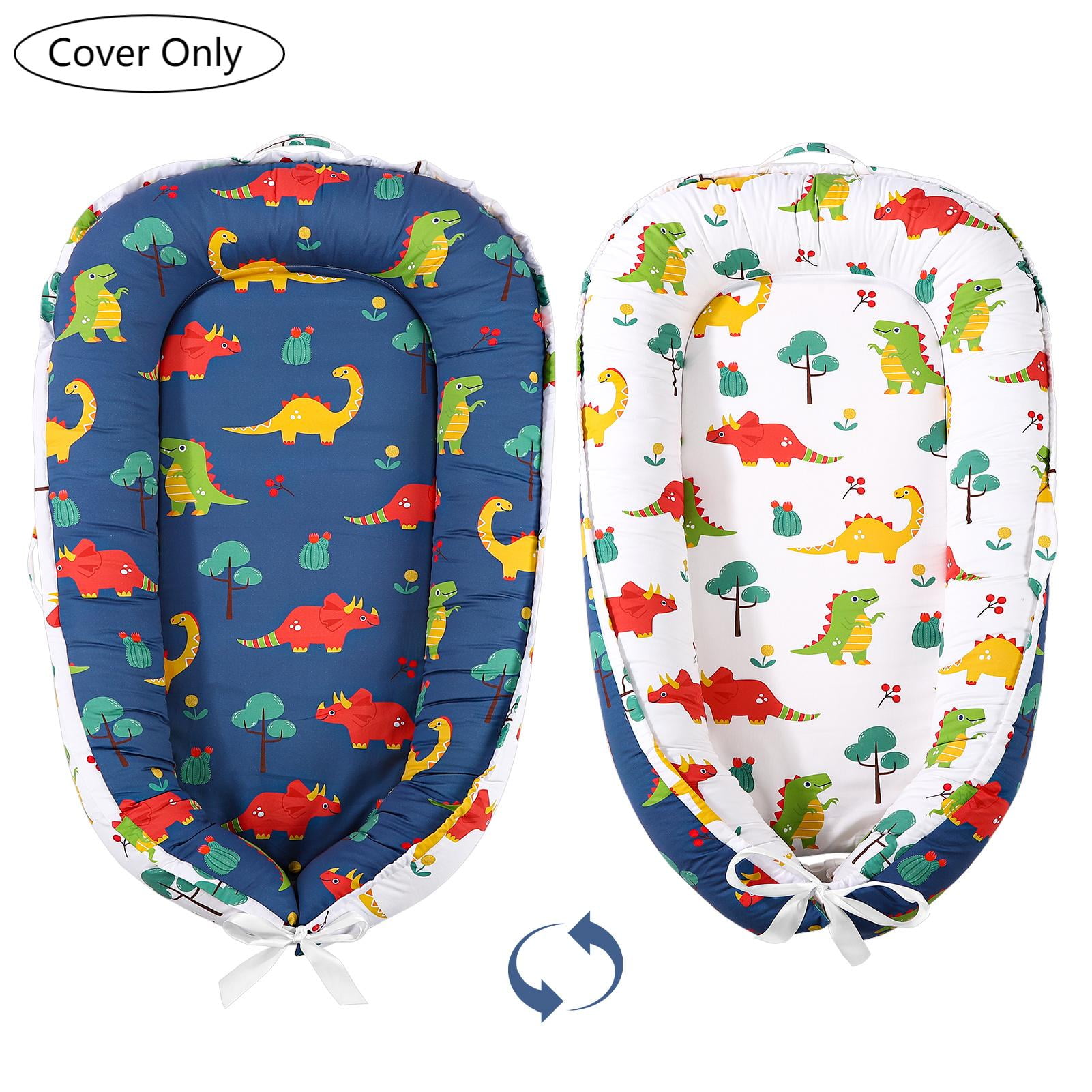 Bocaoying Baby Lounger Cover, Cotton Newborn Nest Cover with Dinosaur ...