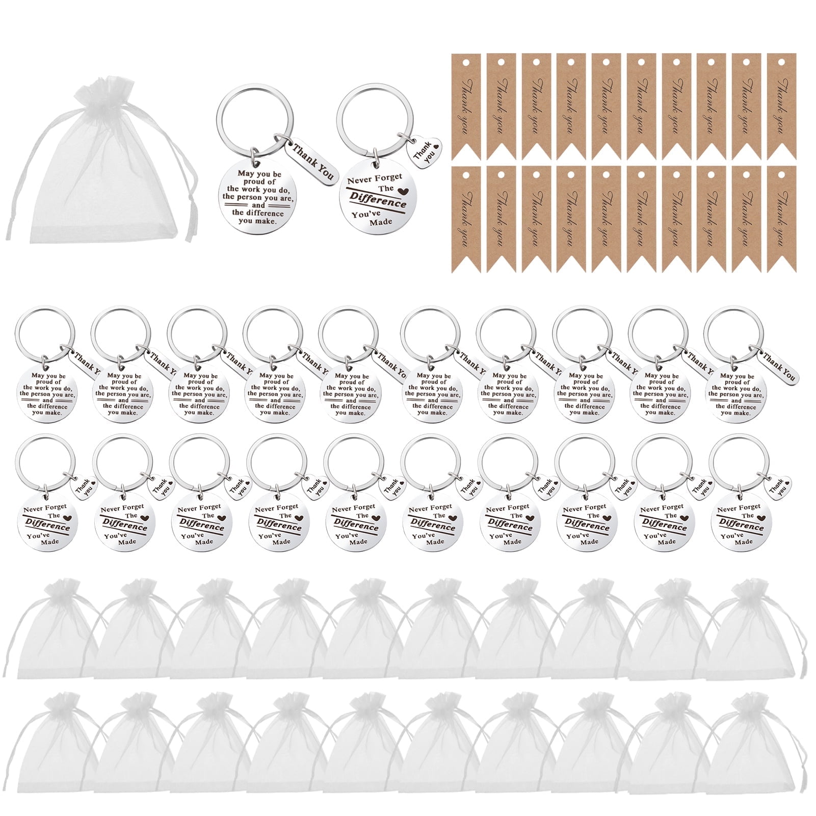 Bocaoying 20 Sets Employee Appreciation Keychains Gifts, 60 Pcs ...
