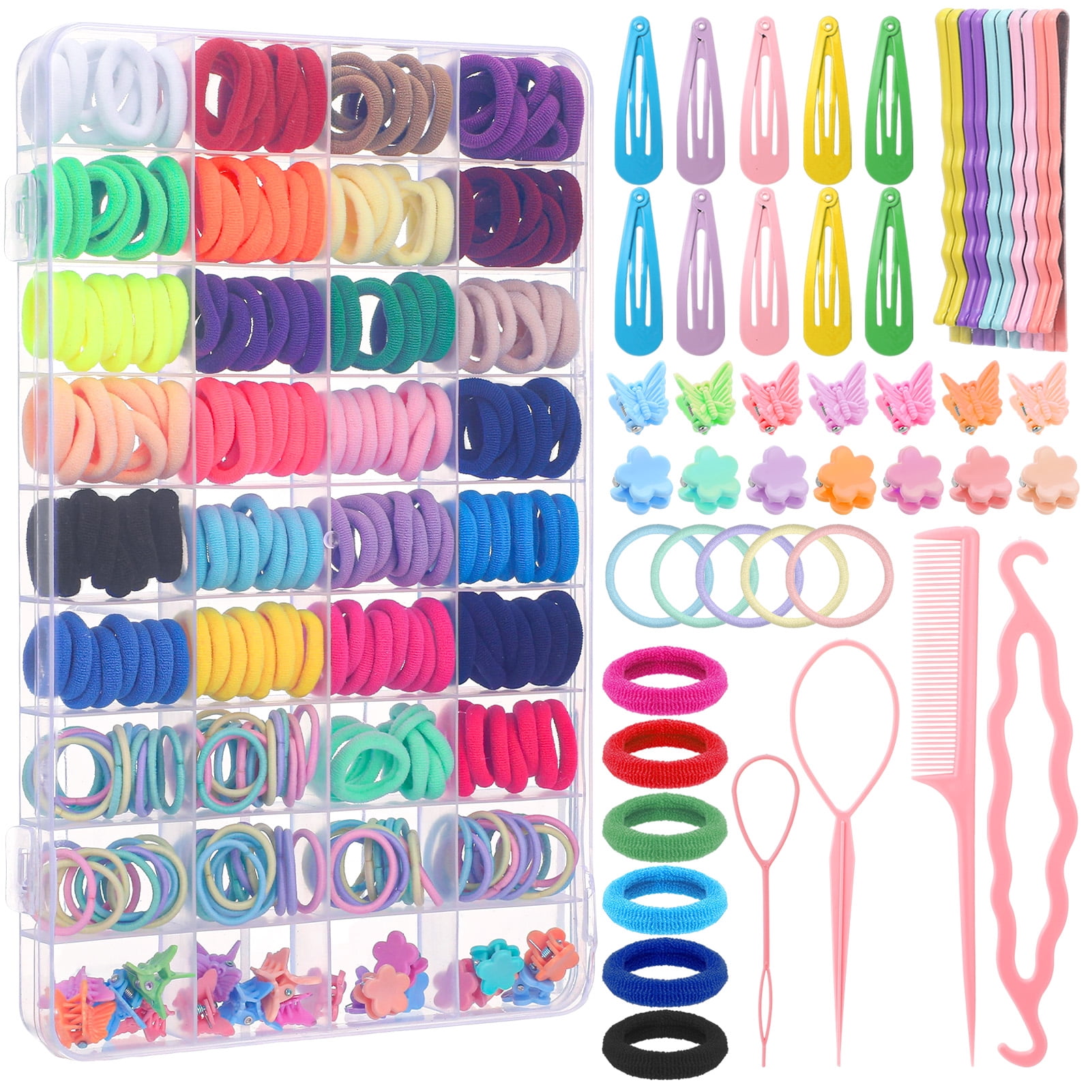 Bocaoying Hair Accessories for Girls, 360 Pieces Toddler Elastic Hair ...