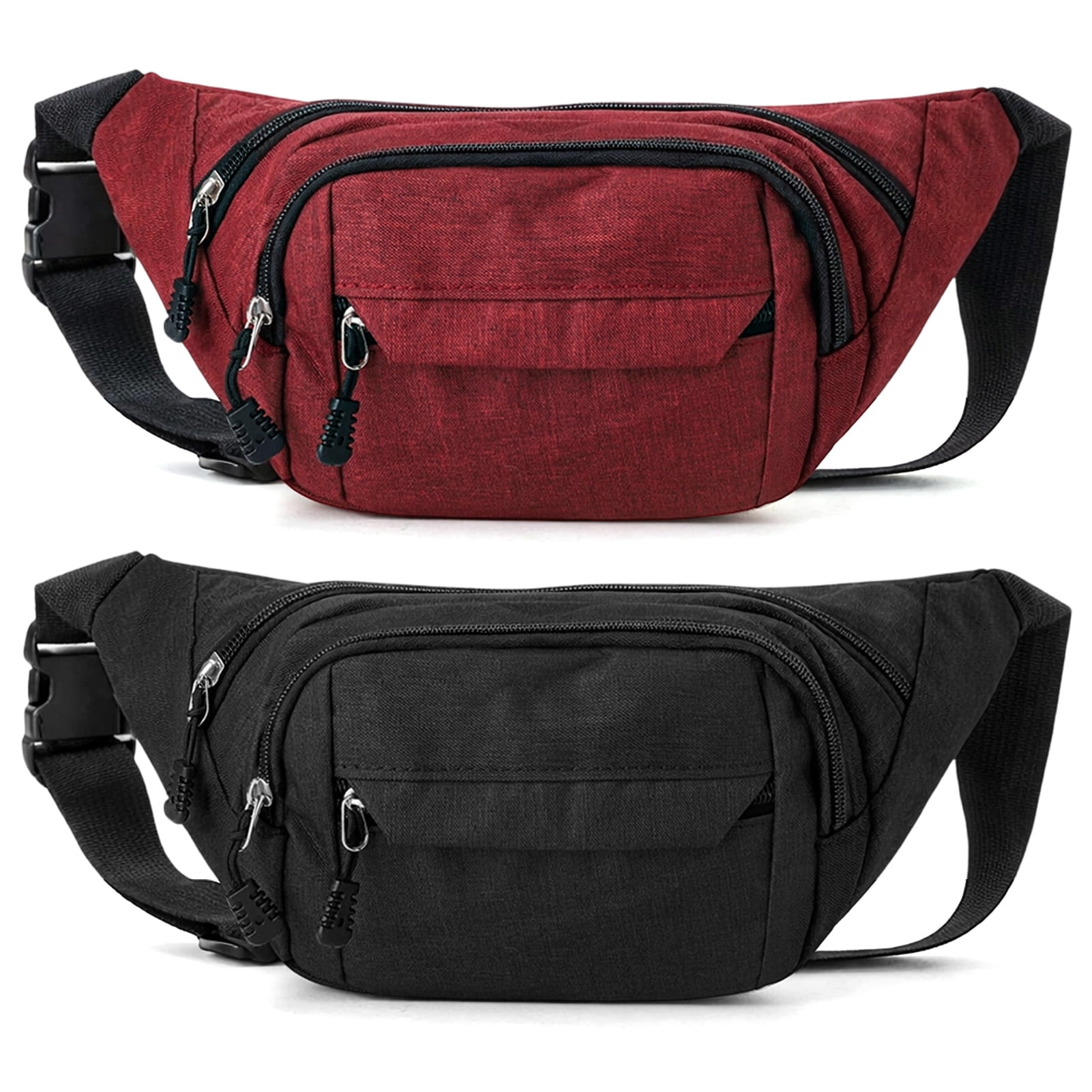 Bocaoying Women's Fashion Fanny Packs, Waist Bag with 4-Zipper Pockets ...
