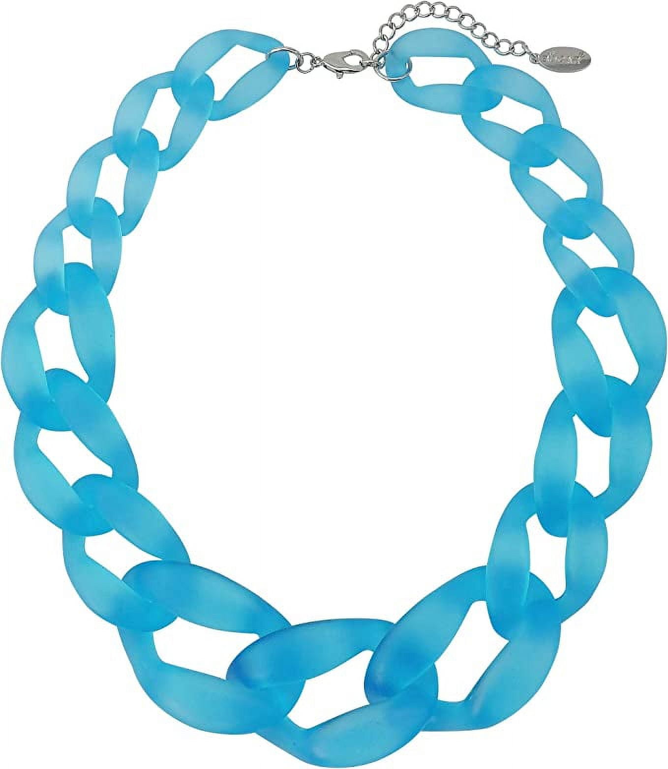 Bocar Bold Acrylic Chain Chunky Collar Necklace for Women, 23inch (NK ...