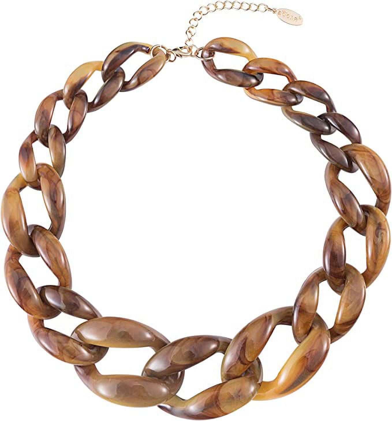 Bocar Bold Acrylic Chain Chunky Collar Necklace for Women, 23inch ...