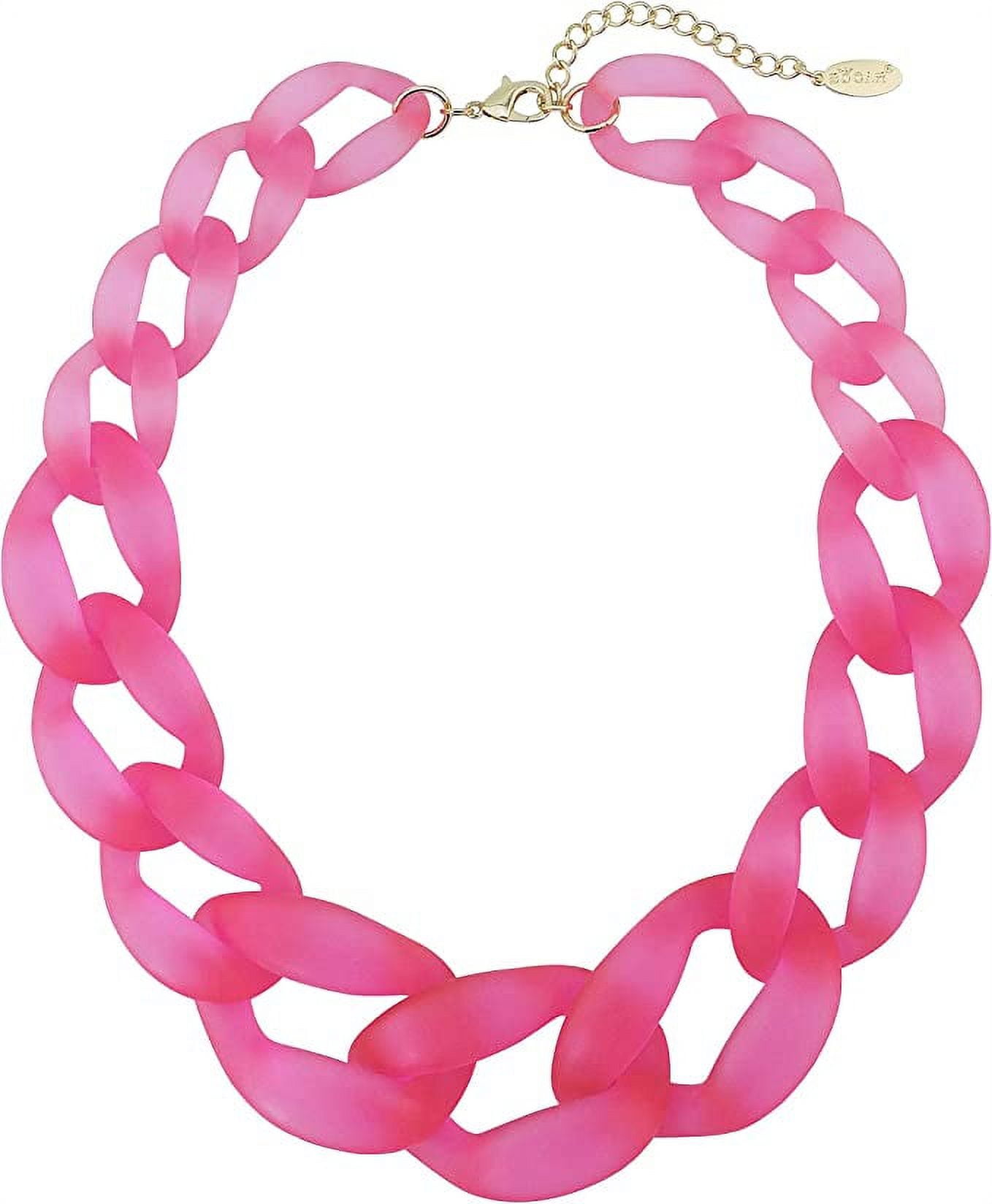 Bocar Bold Acrylic Chain Chunky Collar Necklace for Women, 23inch ...