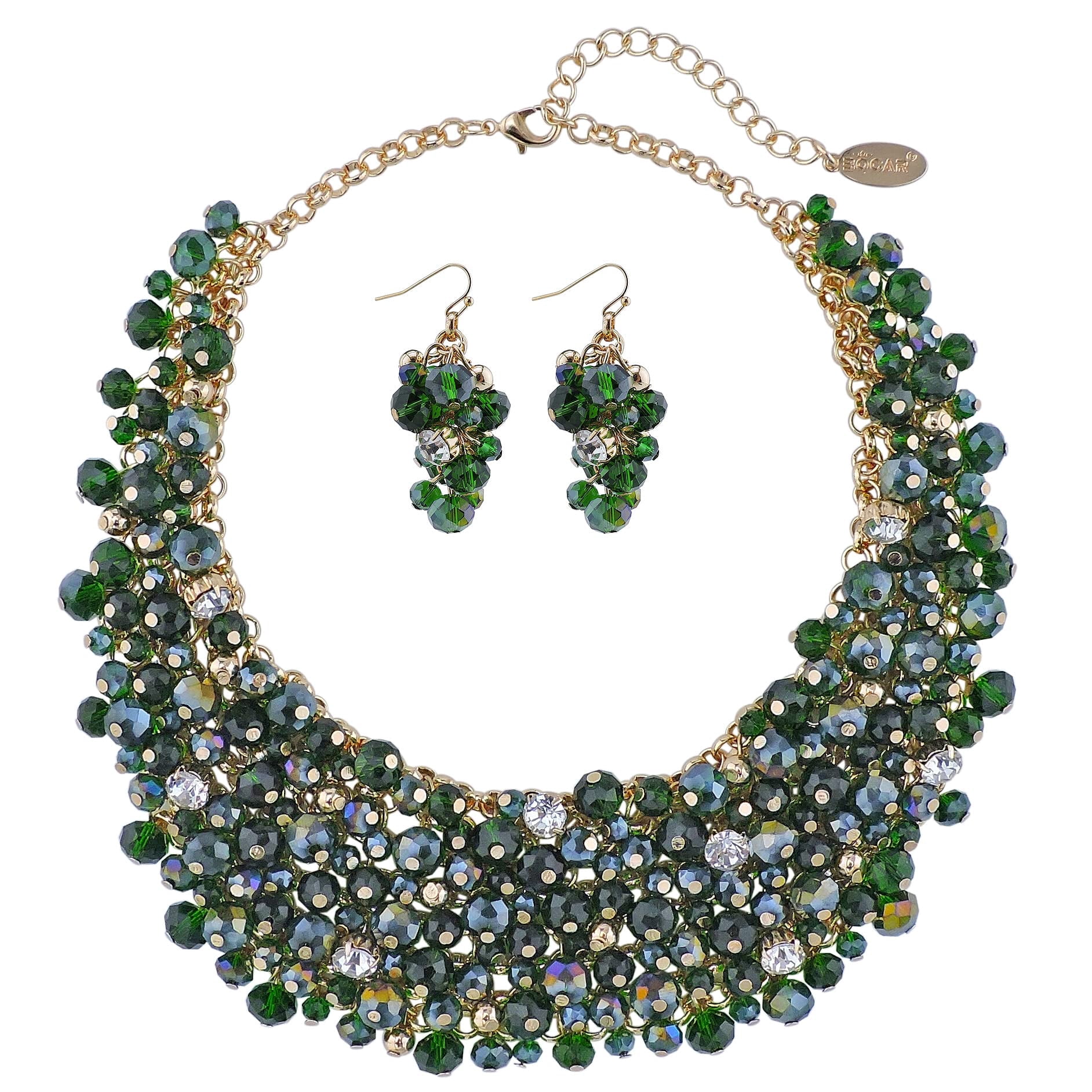 Bocar Fashion Crystal Chunky Collar Statement Jewelry Set, with ...