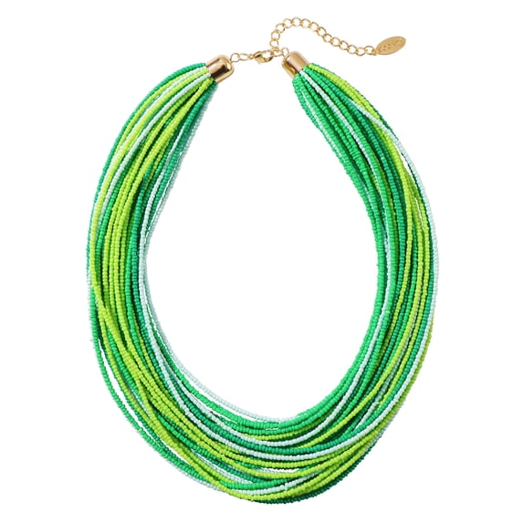 Bocar Multi Layer Seed Beads Chunky Bib Statement Cluster Collar ...