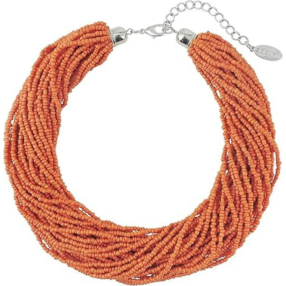 Bocar Multiple Strand Handmade Beaded 16" Statement Collar Necklace for Women - Walmart.com