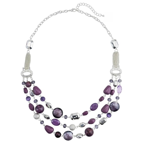 Bocar New Multi Layer Beads Statement Gold Chain Necklace for Women ...