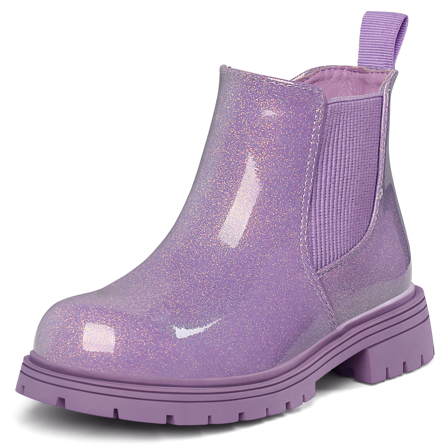 Bocca Girls Glitter Chelsea Boots Purple Ankle Booties With Zipper 11M ...