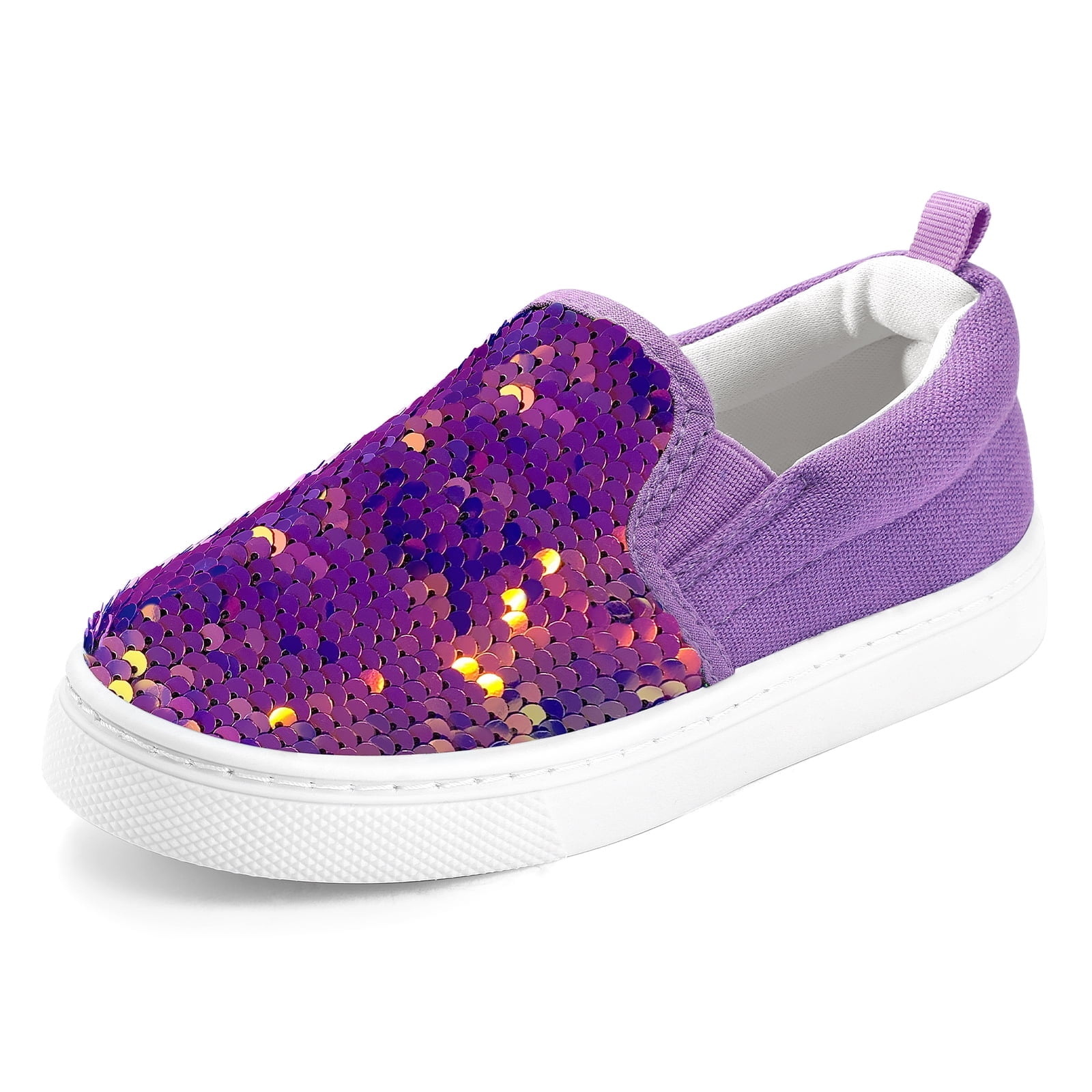 Bocca Kids Slip-On Canvas Sneakers, A1-Purple Girls Walking Shoes Size ...