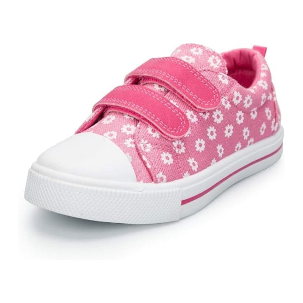 Bocca Kid's Walking Sneakers Pink Flower Girls Canvas Shoes Size 4 ...