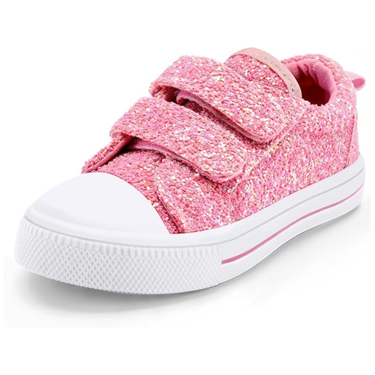 Bocca Kid's Walking Sneakers Pink Glitter Girls Canvas Shoes Size 11 ...