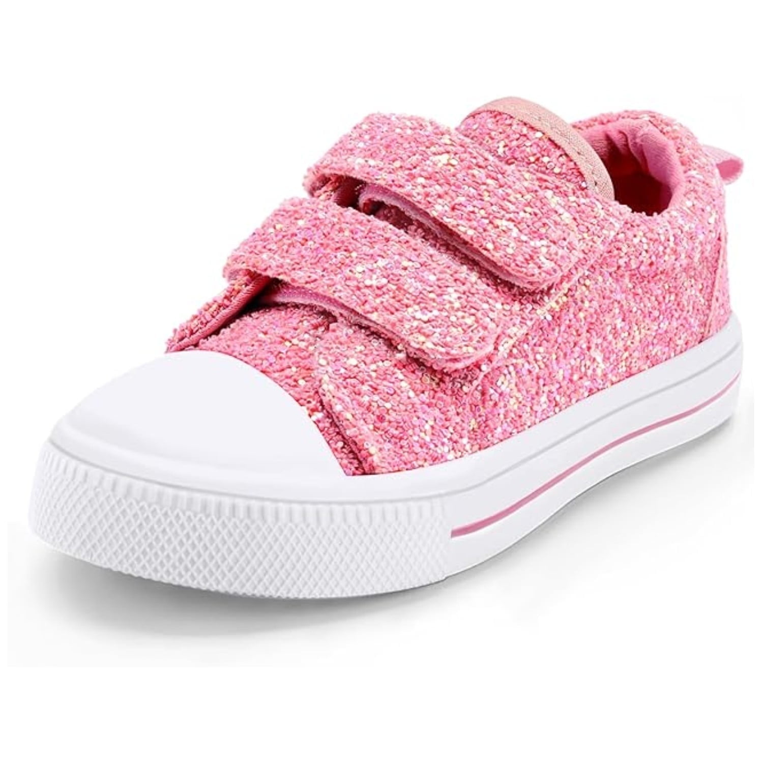 Bocca Kid's Walking Sneakers Pink Glitter Girls Canvas Shoes Size 9 ...