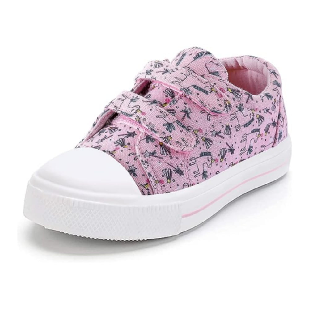 Bocca Kid's Walking Sneakers Pink Unicorn Girls Canvas Shoes Size 7 ...