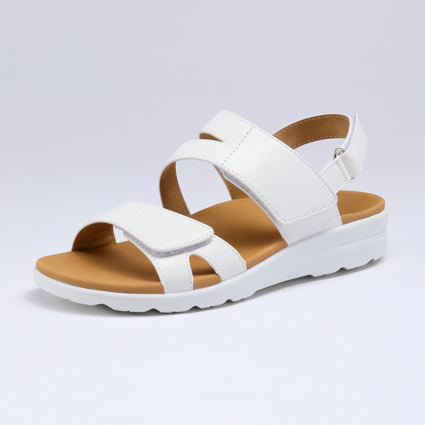 Bocca Women Arch Support Sandals White Summer Sandals 7M - Walmart.com