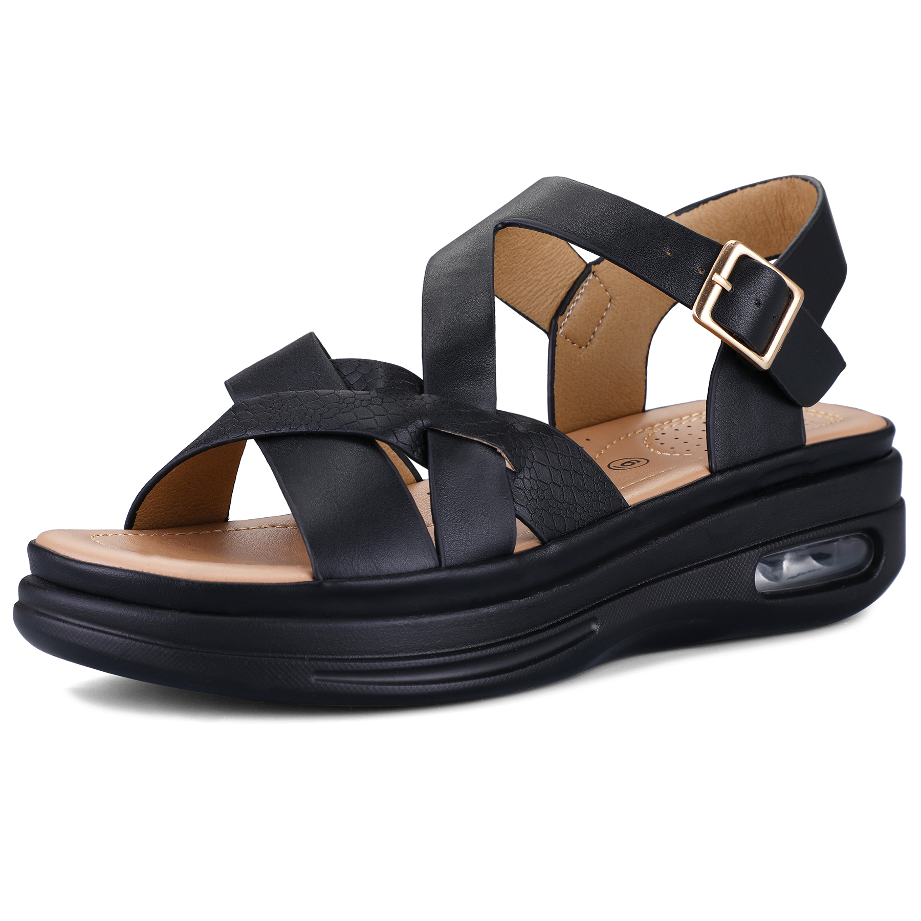 Time and Tru Women's Platform Nature Sandals - Walmart.com
