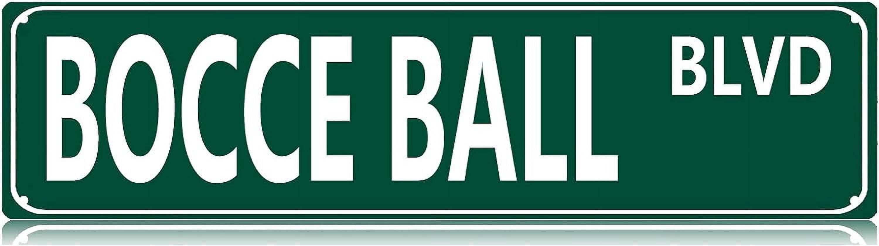 Bocce Ball BLVD Metal Tin Sign Funny Vintage Slim Street Tin Signs 16 x ...