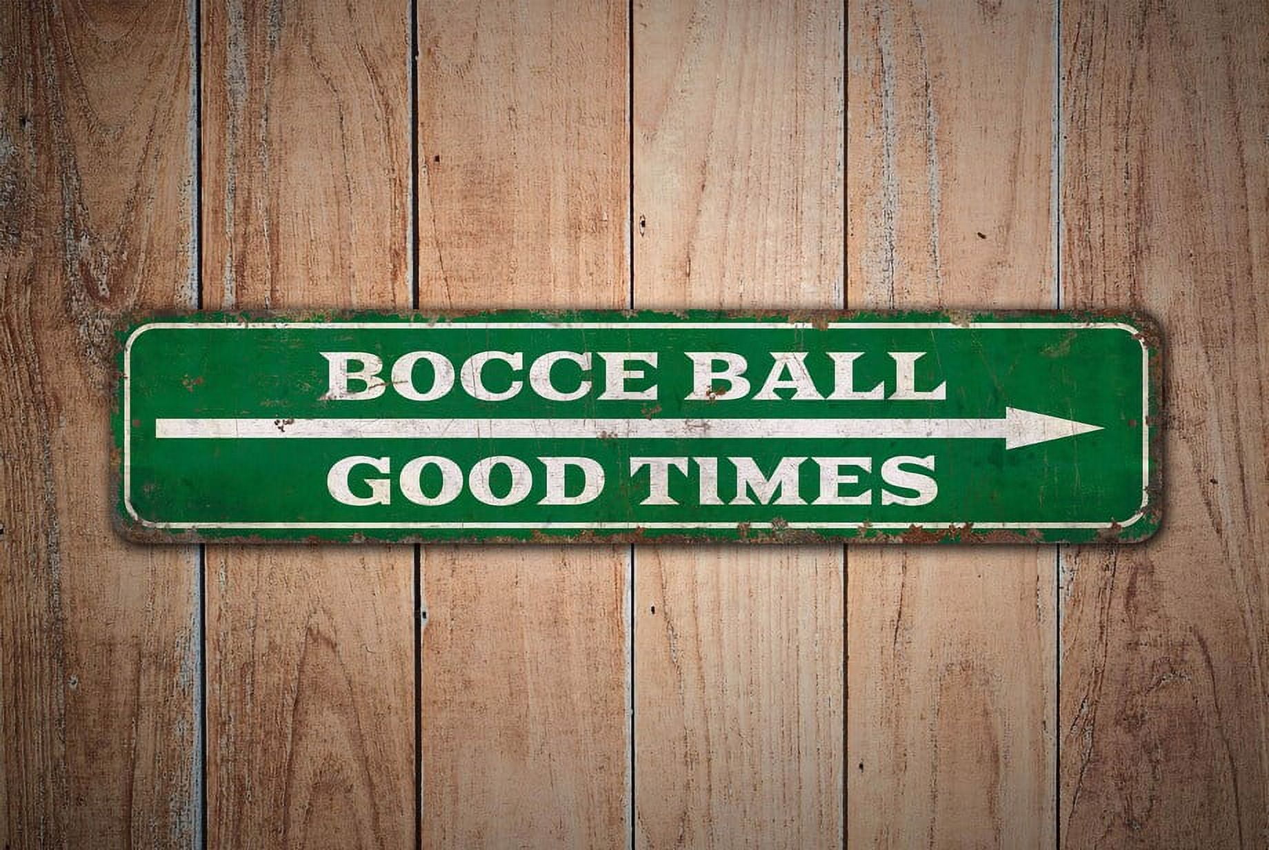 Bocce Ball Bocce Ball Sign Bocce Ball Decor Game Arrow Sign Vintage ...