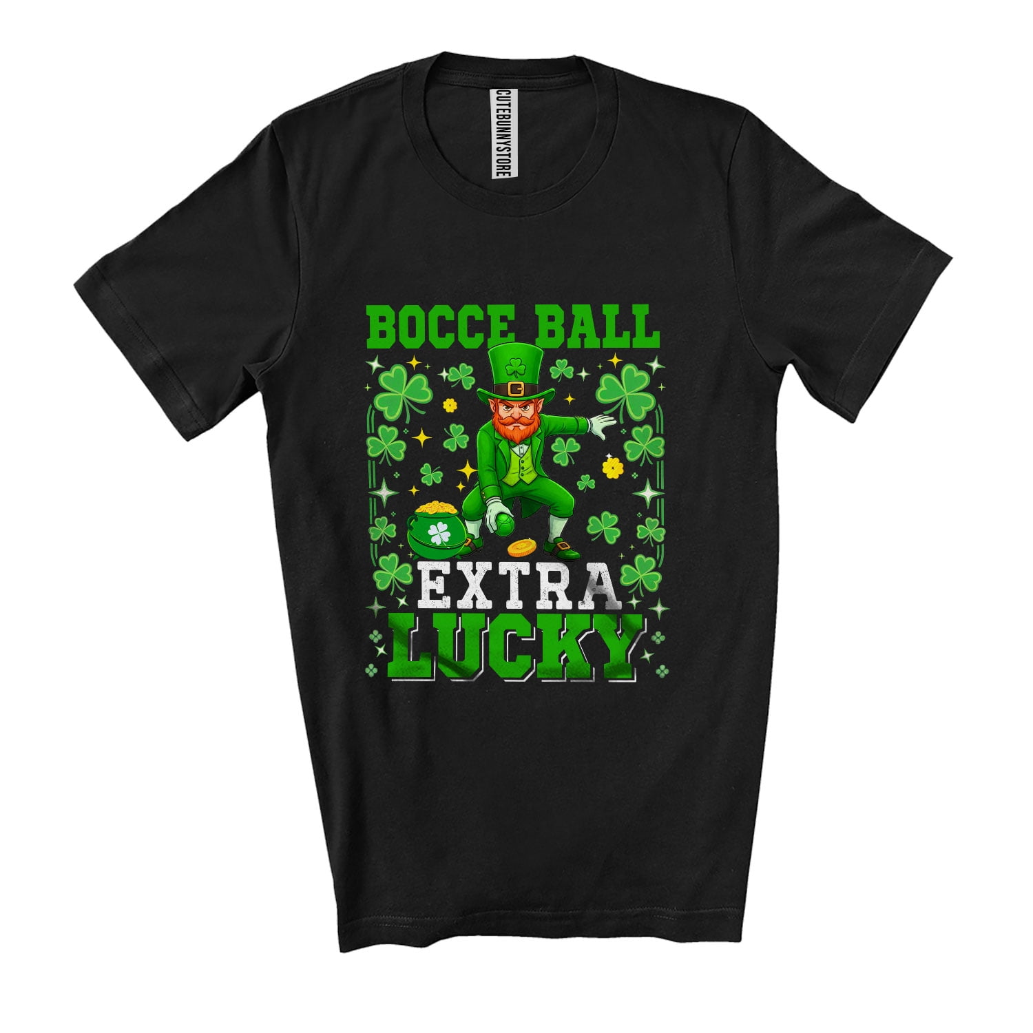 Bocce Ball Extra Lucky; Amazing St. Patrick's Day Irish Player Shamrock ...