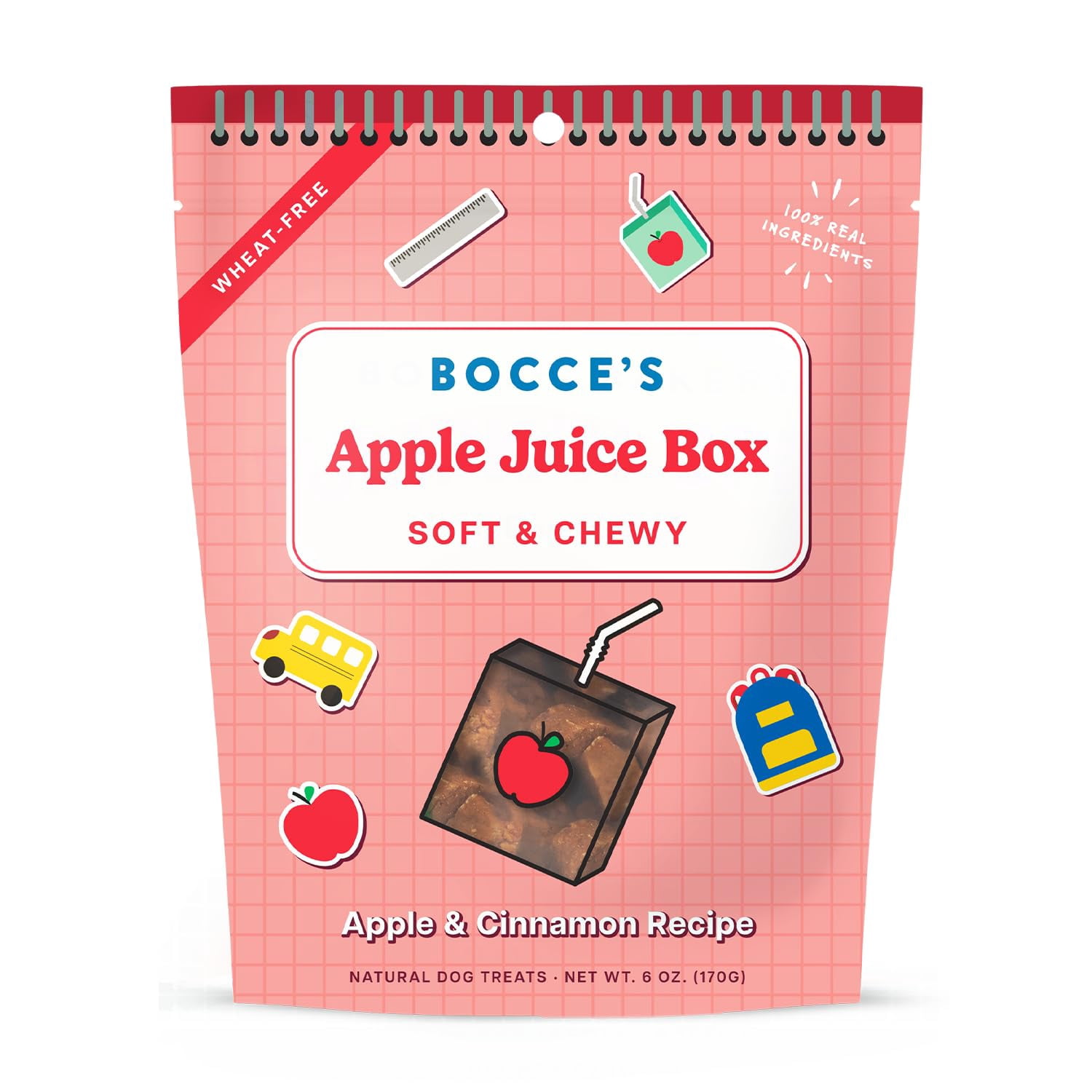 Bocce's Bakery Apple Juice OIF8 Box Treats for Dogs, Wheat-Free ...