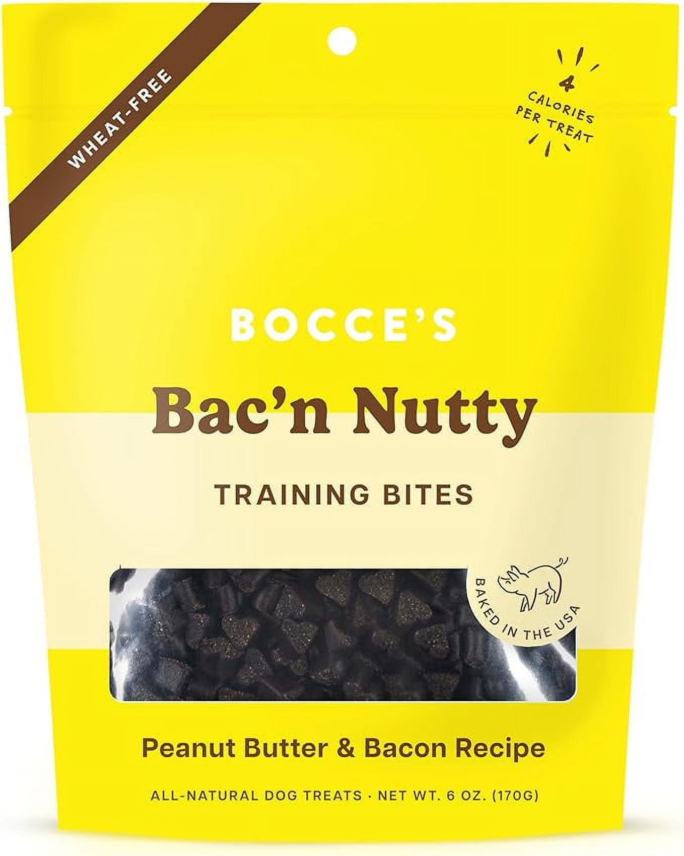 Bocce's Bakery Bac'N Nutty Training Treats for Dogs, Wheat-Free Dog Treats, Made with Real ...
