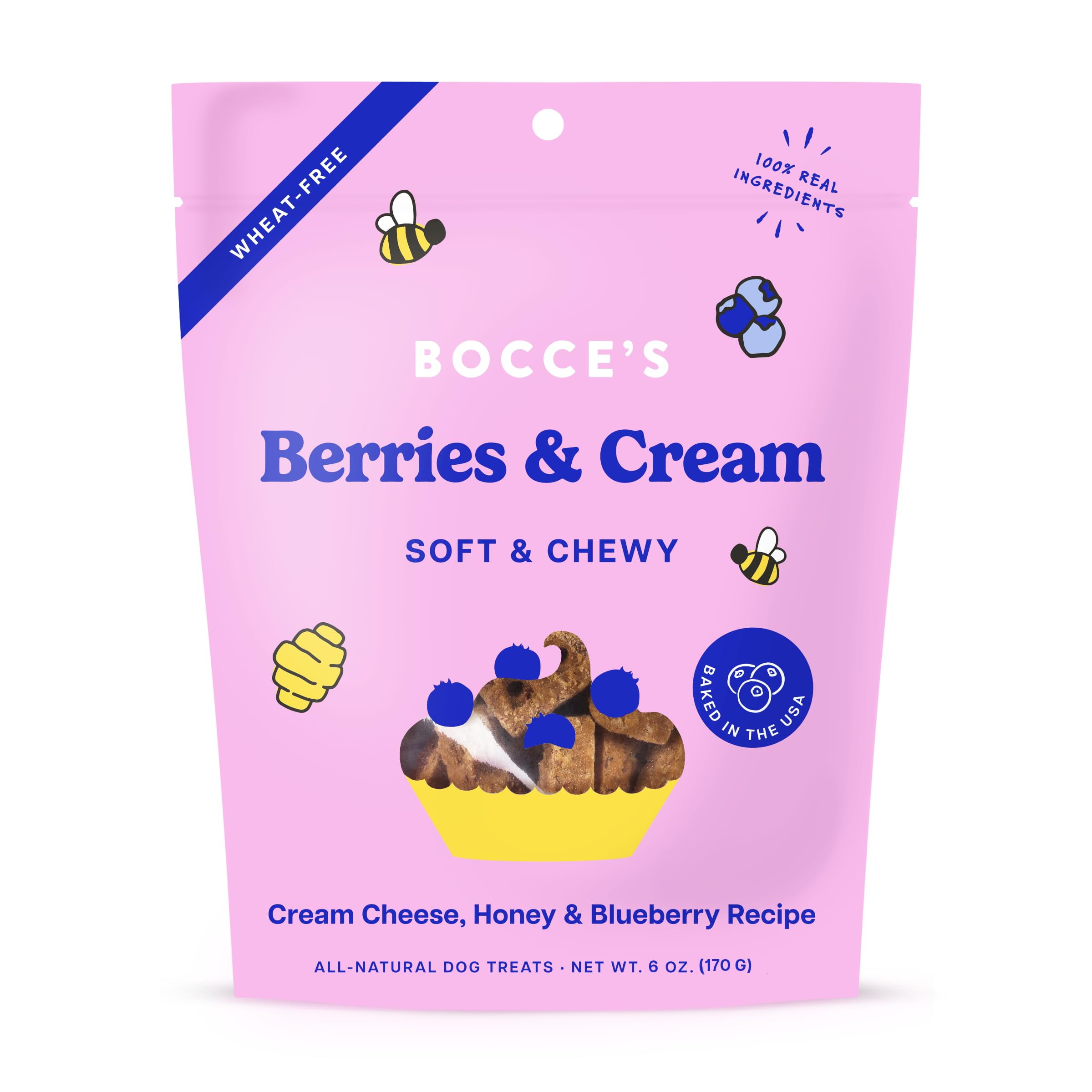Bocce's Bakery 'Berries & Cream Treats COC1for Dogs, Wheat-Free ...