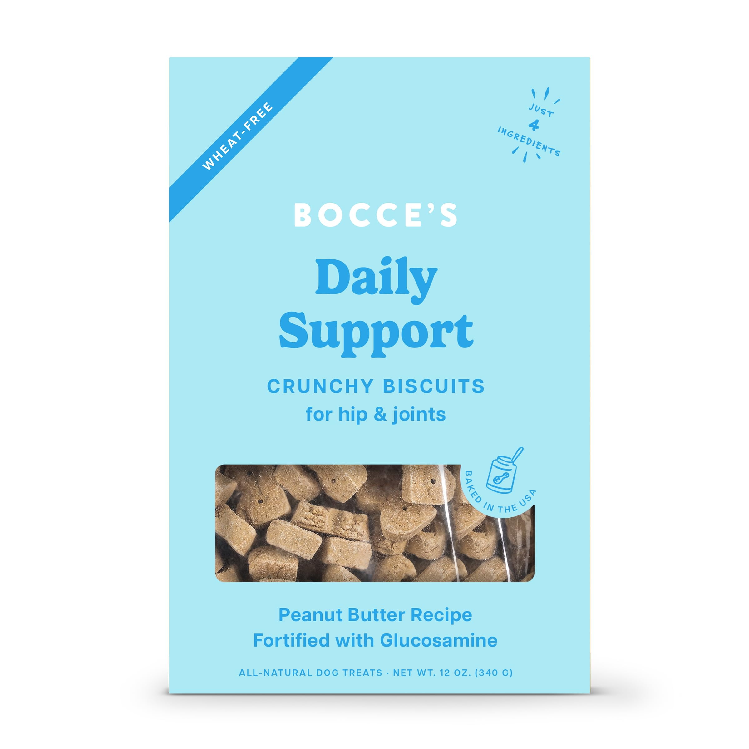 Bocce's Bakery Hip Daily Support HYZ01 Treats for Dogs, Wheat-Free Dog ...