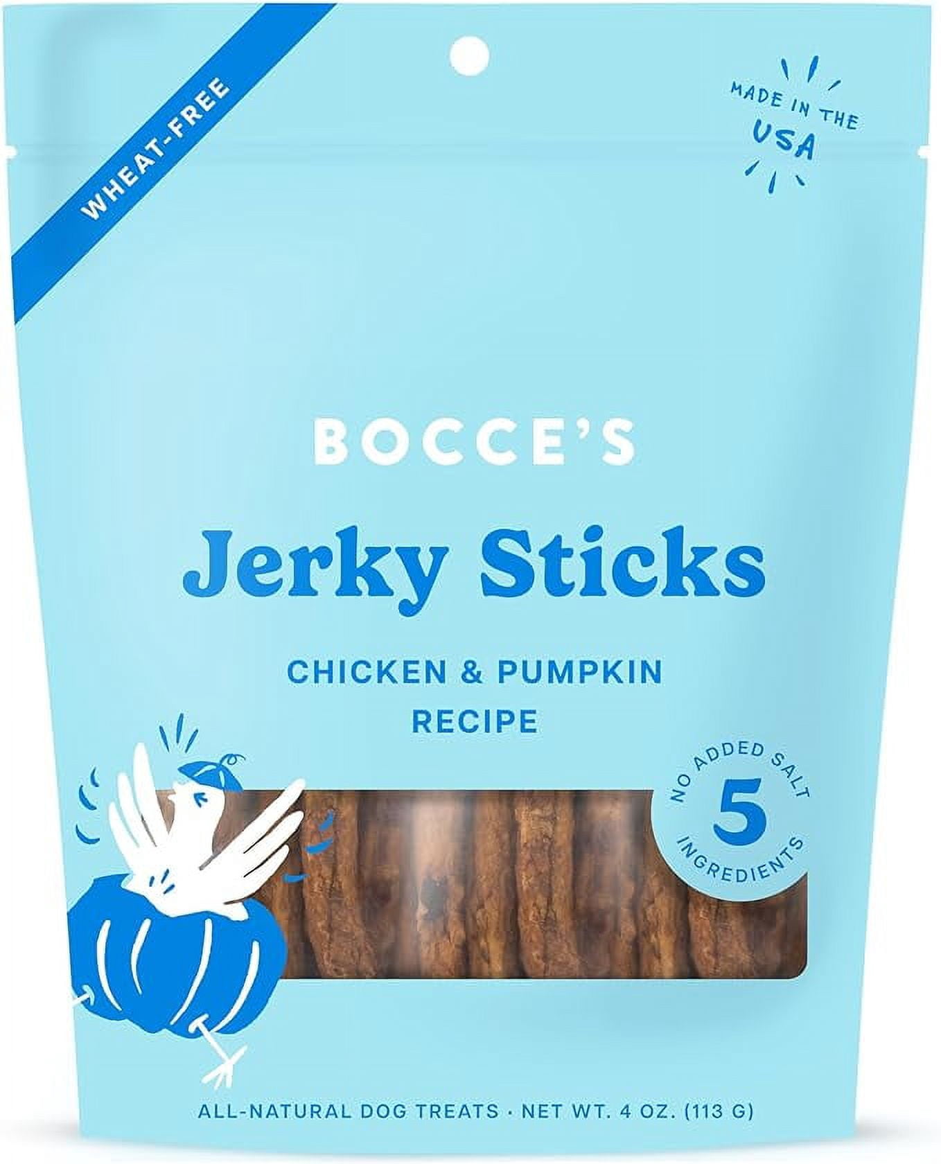 Bocce's Bakery Jerky Stick Dog Treats, Wheat-Free, Made with Limited ...