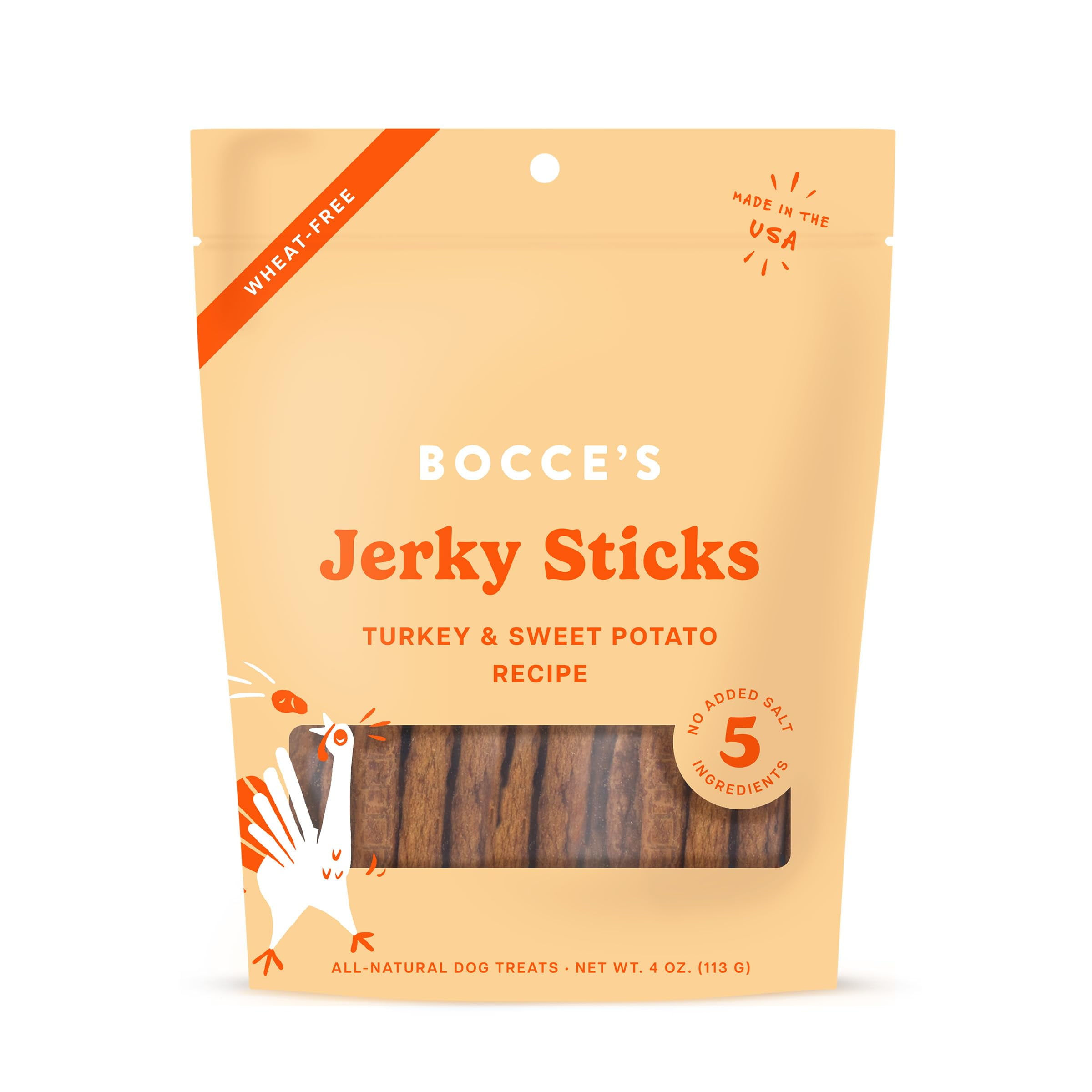 Bocce's Bakery Jerky Stick IRF13 Dog Treats, Wheat-Free, Made with ...