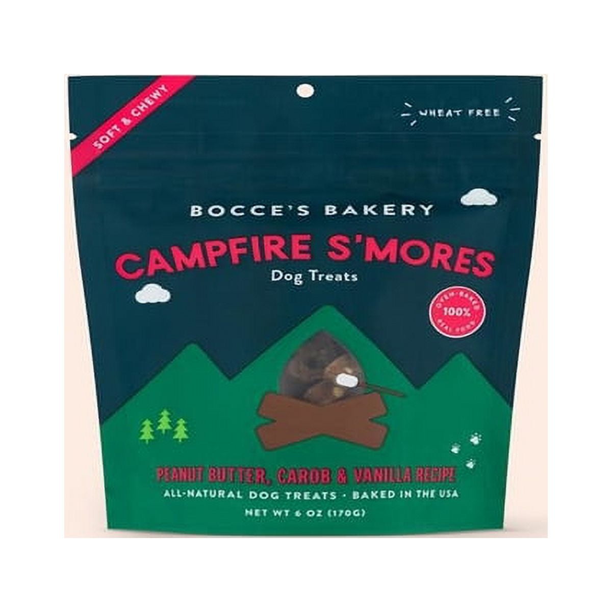 Bocce's Bakery Campfire S'mores Soft & Chewy Dog Treats - Walmart.com